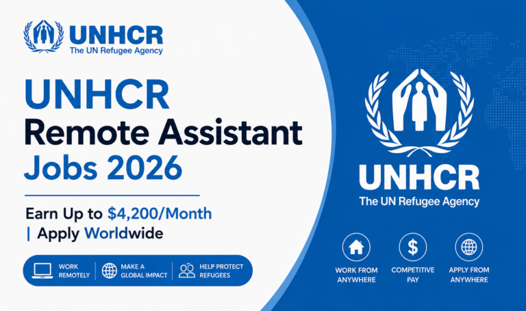 UNHCR Remote Assistant Jobs 2026 — Earn Up to $4,200/Month | Apply ...