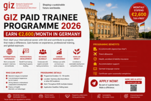 GIZ Paid Trainee Programme 2026 — Earn €2,600/Month in Germany - Reign Gigs